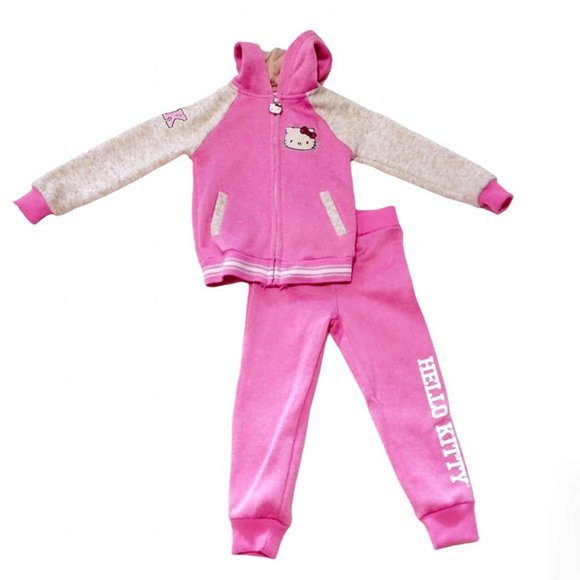 Hello Kitty | Other | Hello Kitty Toddler Girls 2 Piece Hooded Fleece ...